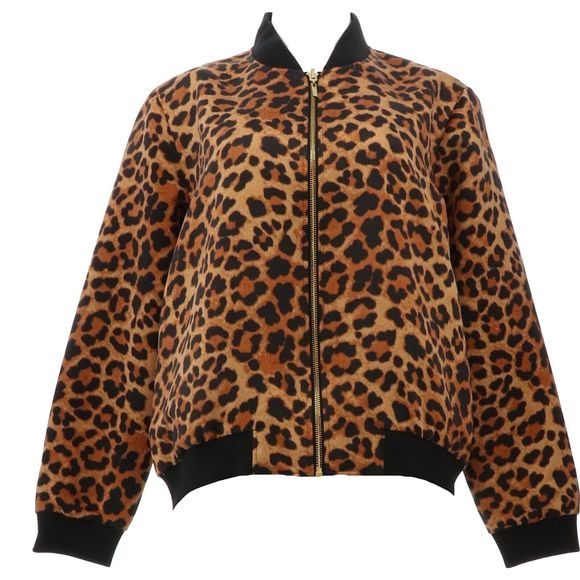 IMAN | Jackets & Coats | Iman Global Chic Reversible Bomber Jacket ...